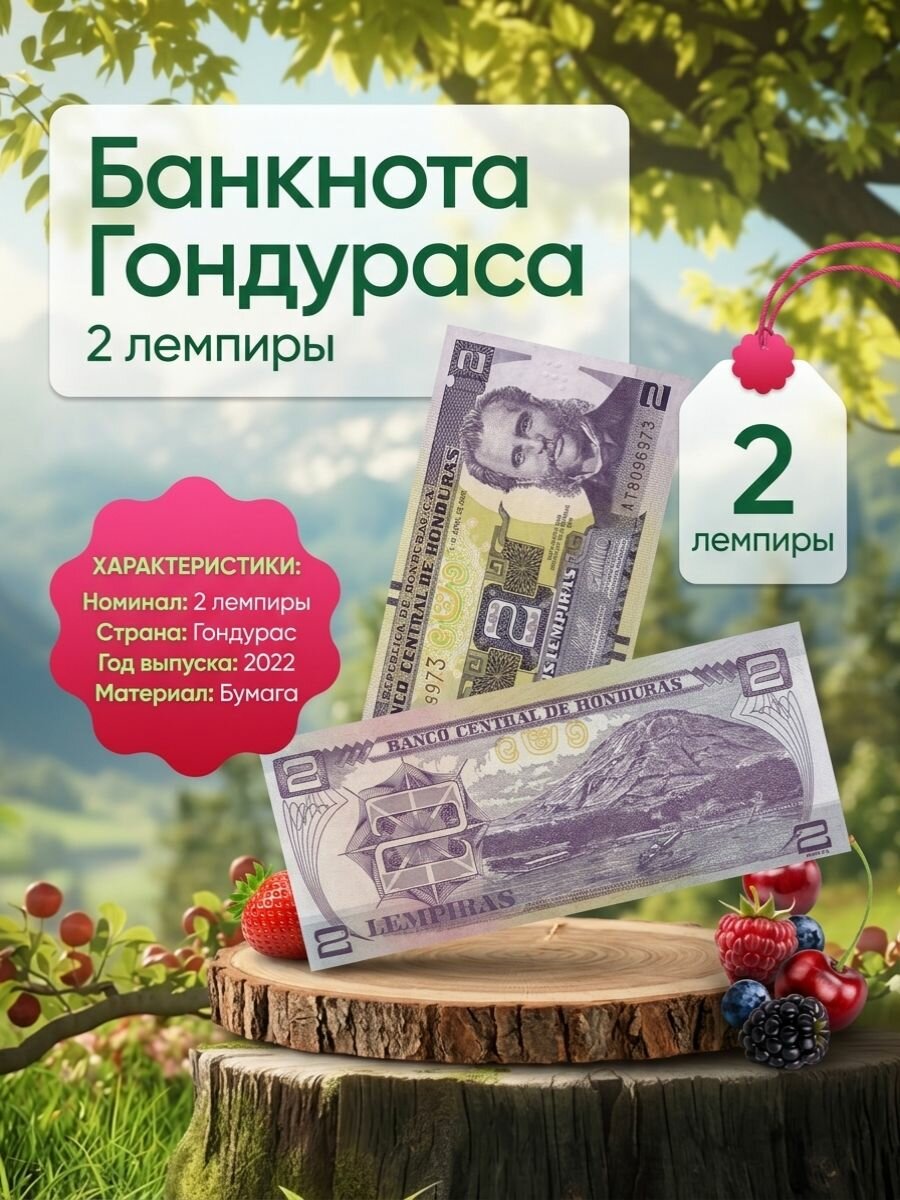 Гондурас 2 лемпира 2022 (UNC Pick 90)