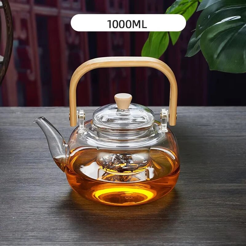 Стеклянный заварочный чайник 1 л 1000ml