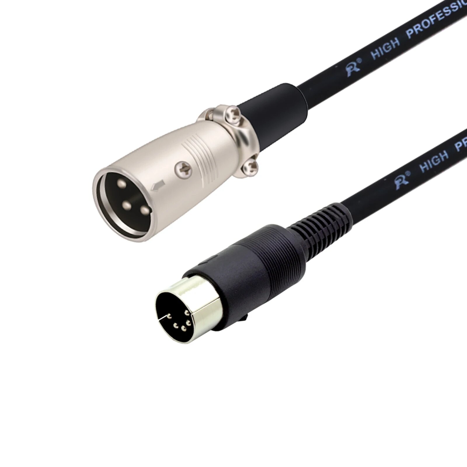 Кабель XLR 3 Pin - DIN 5 Pin, 1.5m, M-Black