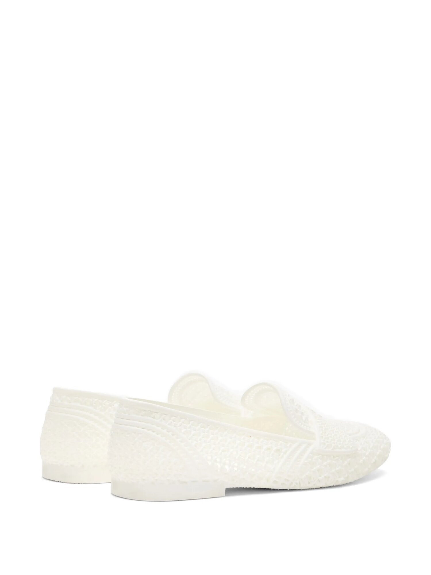 Лоферы Casadei Tonal-effect braided loafers, размер 37, white — фото 1