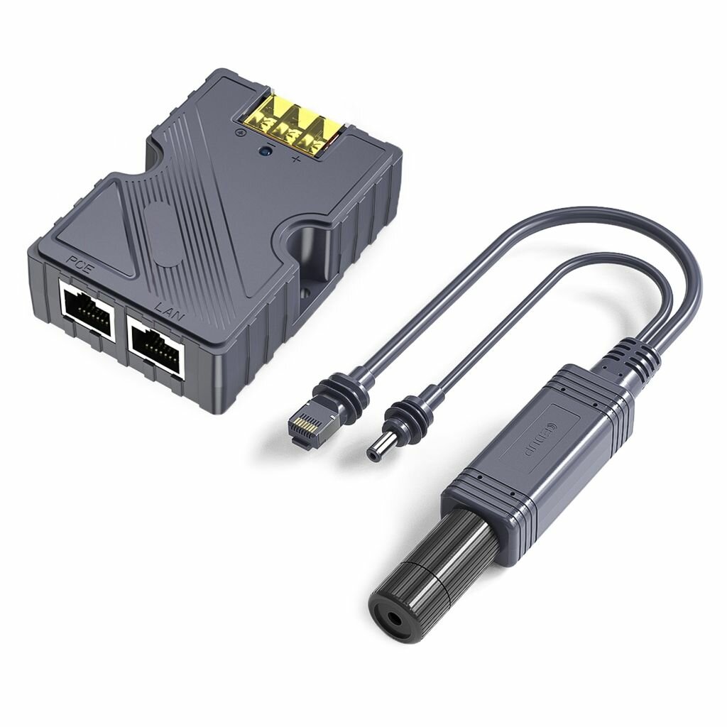 Комплект для подключения питания, Мини POE инжектор и сплиттер 150W для Ethernet, 1 набор