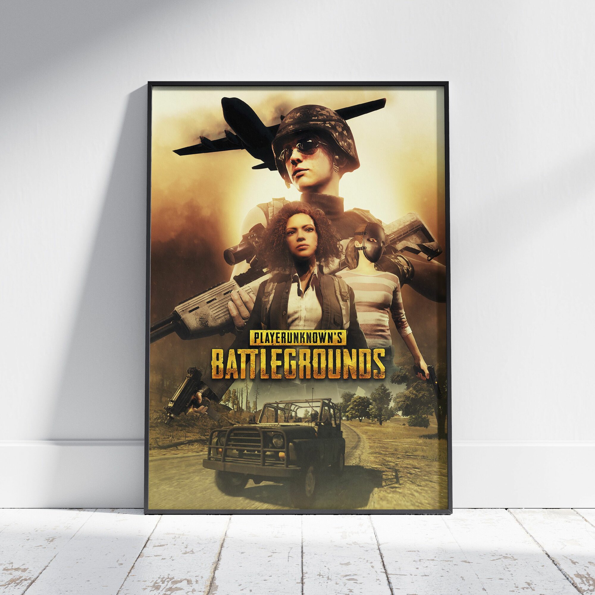 Плакат на стену для интерьера пабг - PUBG (Общее 1) - Постер по игре формата А4 (21x30 см)