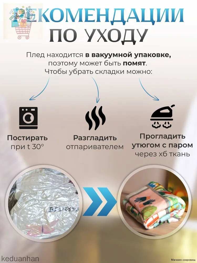 Флисовый плед с надписью крестнице 150х200 см, мягкий плюшевый плед в подарок крестнице — фото 1