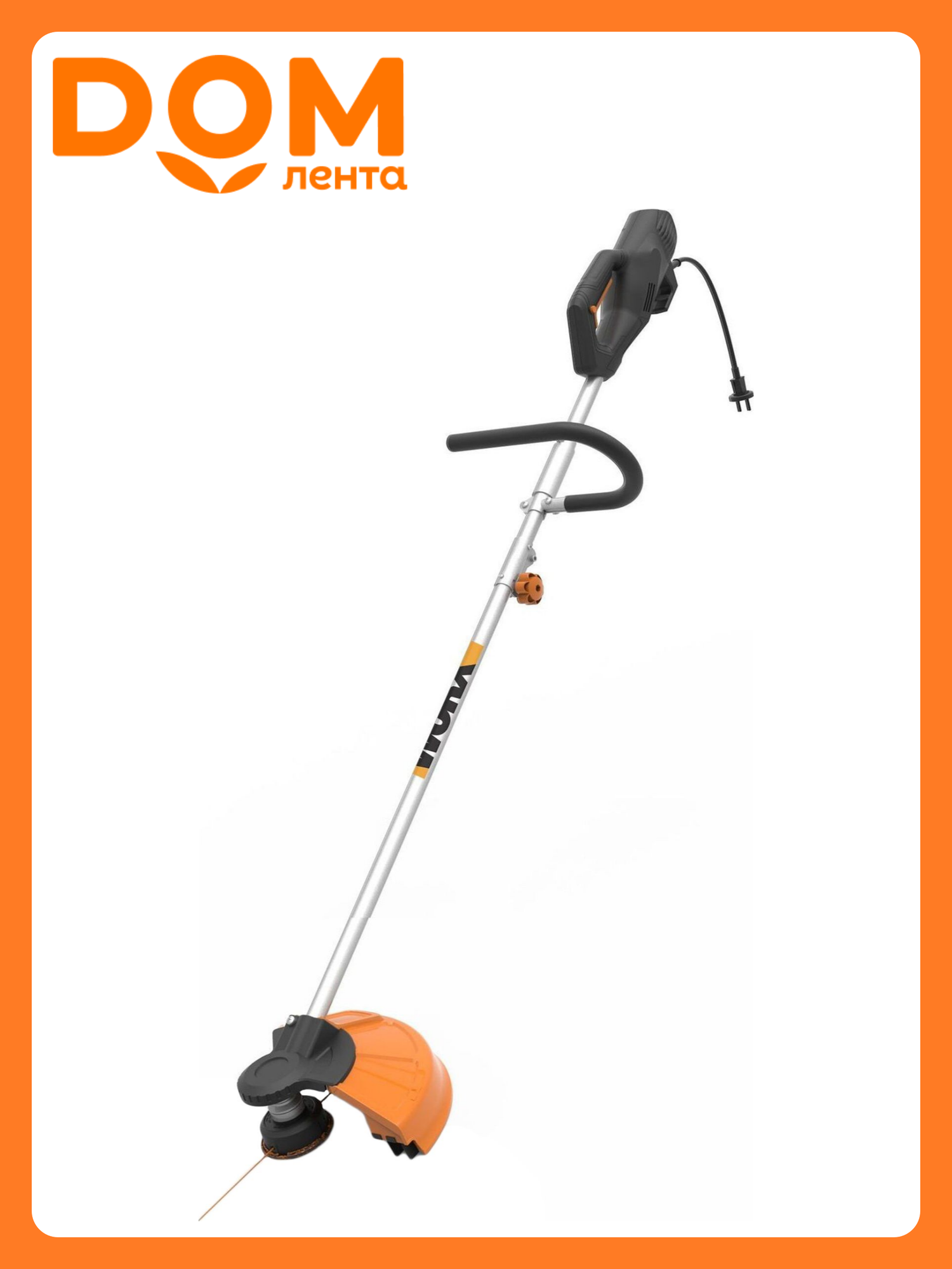Триммер электрический Worx WG111E, плечевой ремень, ширина скашивания 38 см 1000 Вт
