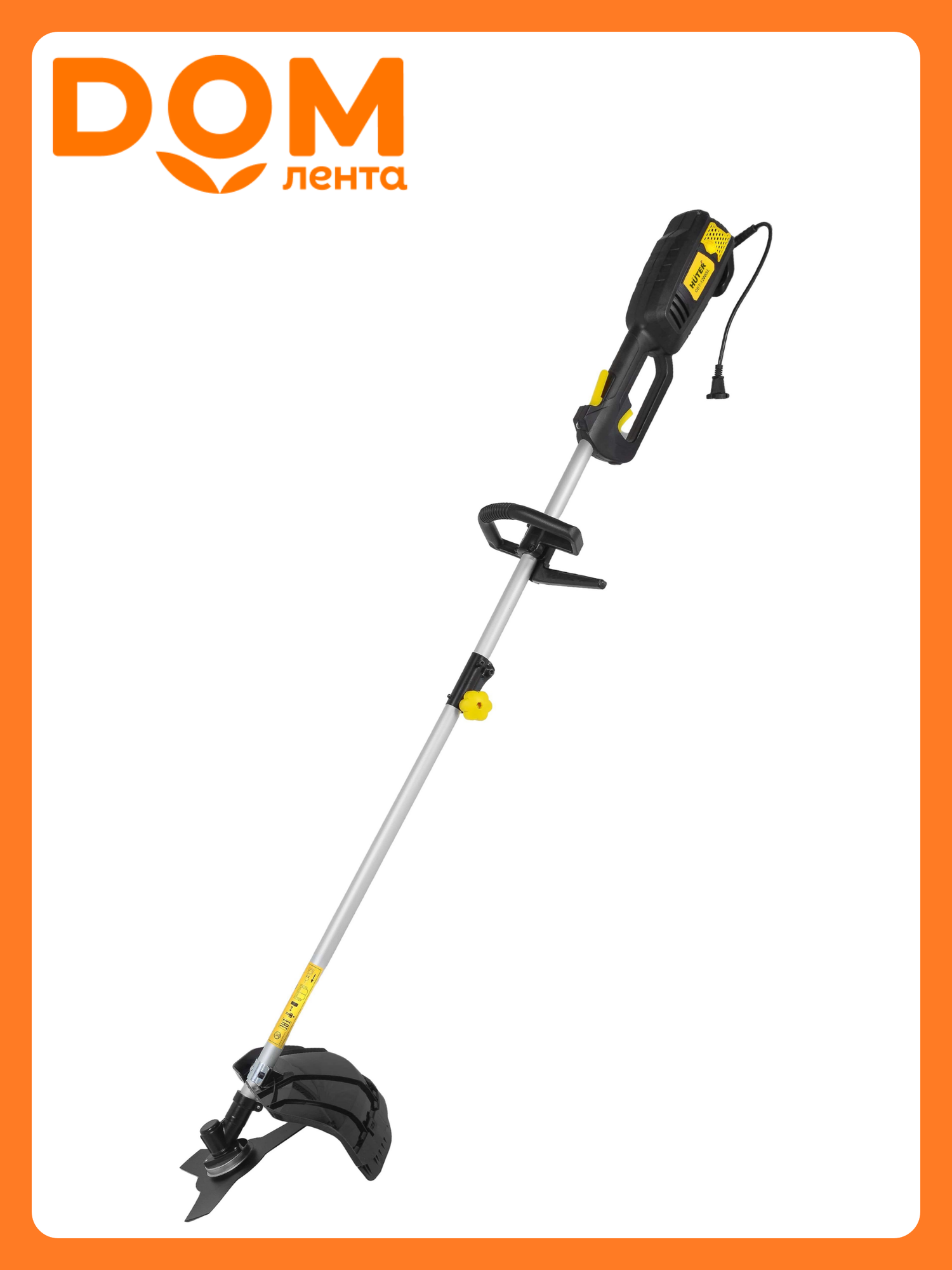 Триммер HUTER GET-1200SL, электрический, верхняя штанга, черный/оранжевый, 42см 1200 Вт