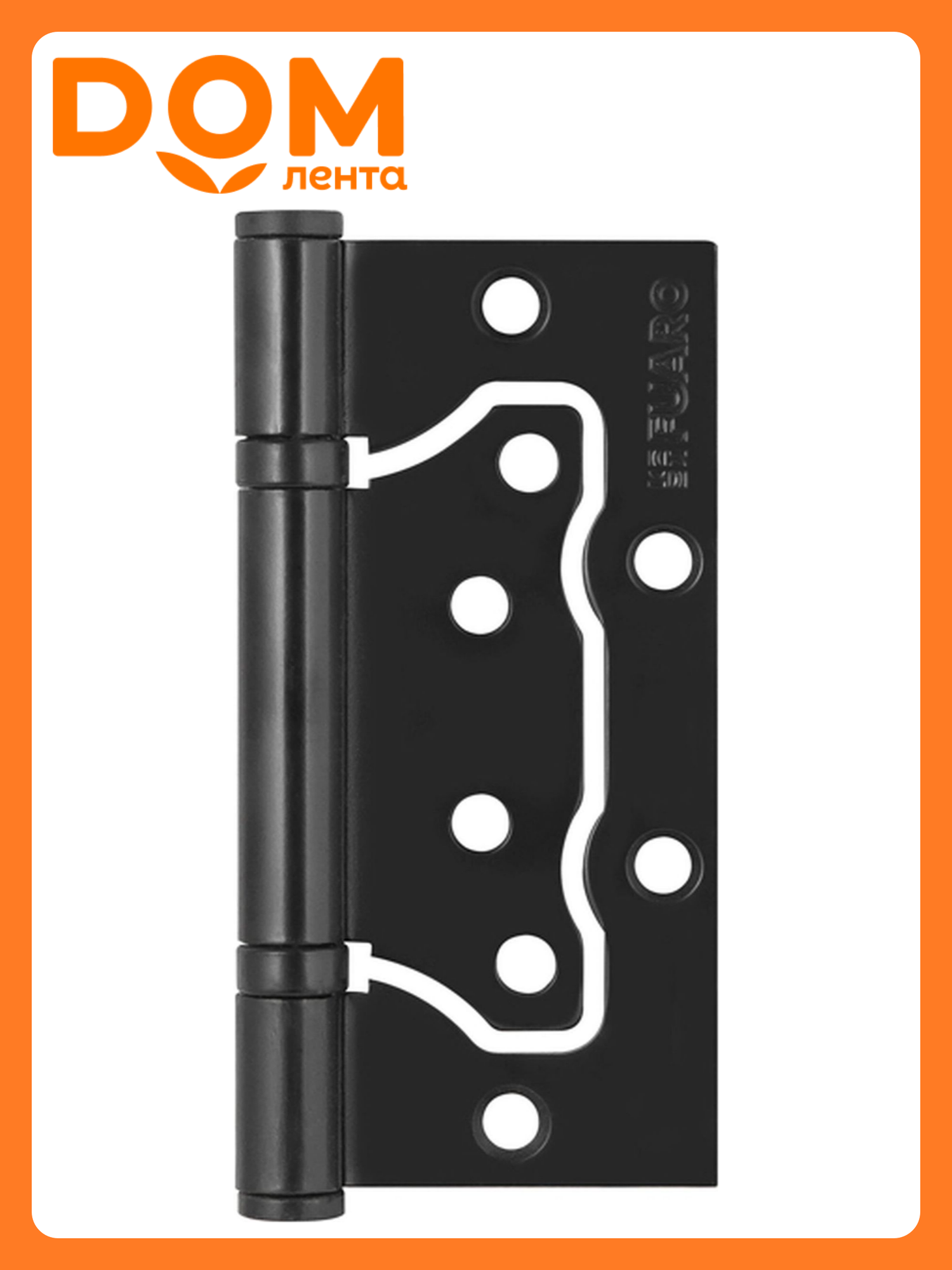 Петля универсальная без врезки FUARO 500-2BB/BL 100x2,5 черный матовый