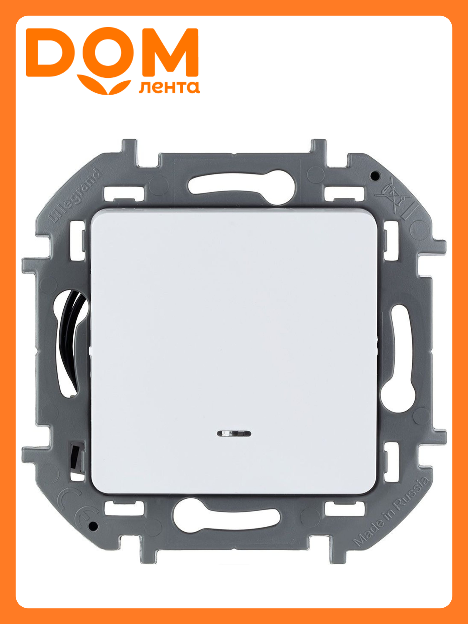 Переключатель Legrand Inspiria 673660 1 клавиша с индикатором белый