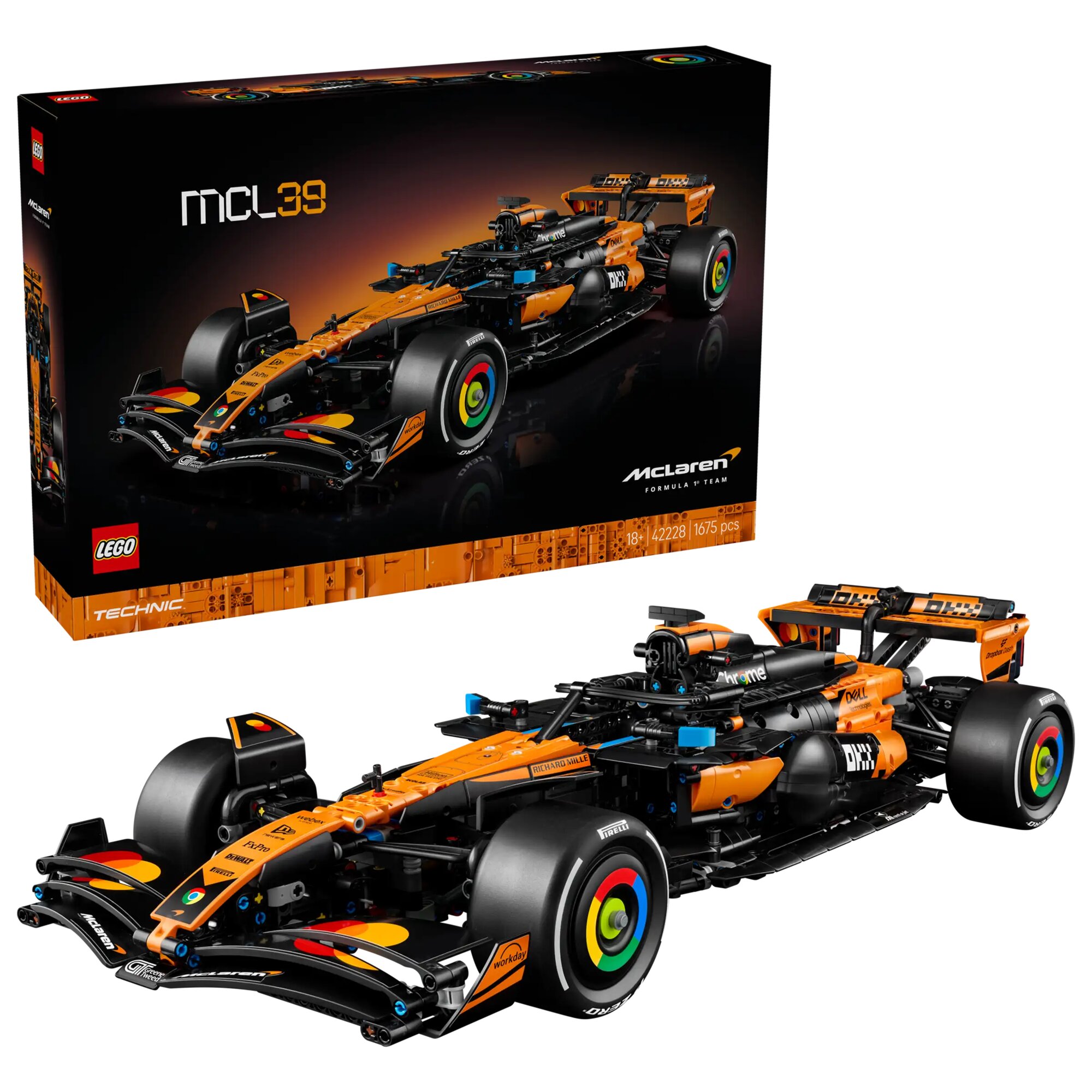Конструктор LEGO Technic 42228 Болид McLaren MCL39 F1, 1675 дет.
