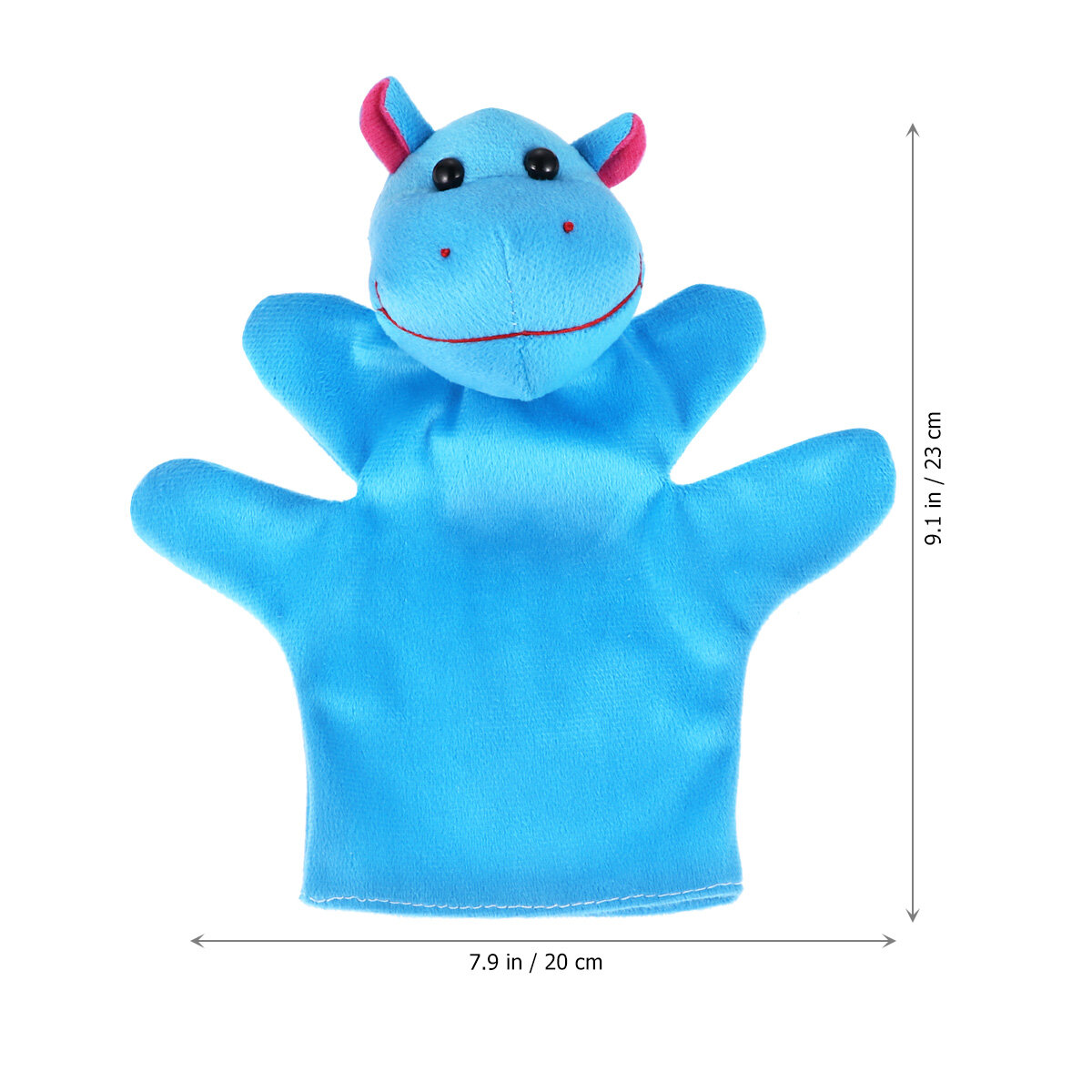 Кукла-Рука Из Мягкого Материала В Forme Гиппопотама 1 Шт Синий 23*21Cm