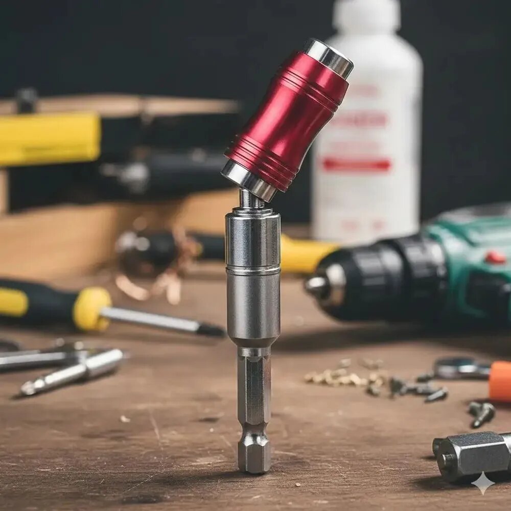 Насадка-бит сменная магнитная 1/4" шестигранная под винт, удлинитель для дрели, быстросъемная направляющая стойка для шуруповерта