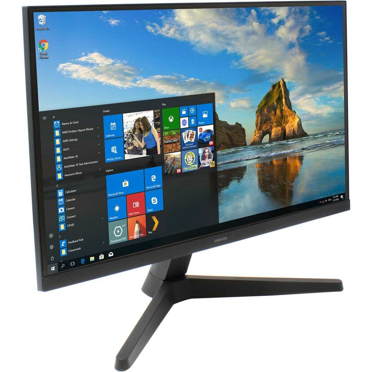 24" ЖК монитор Samsung Essential S3 S24F330EAI (1920x1080, D-Sub, HDMI)