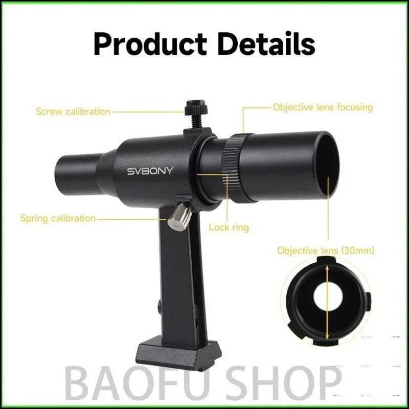Искатель оптический SVBONY SV182 6x30 с креплением для телескопа