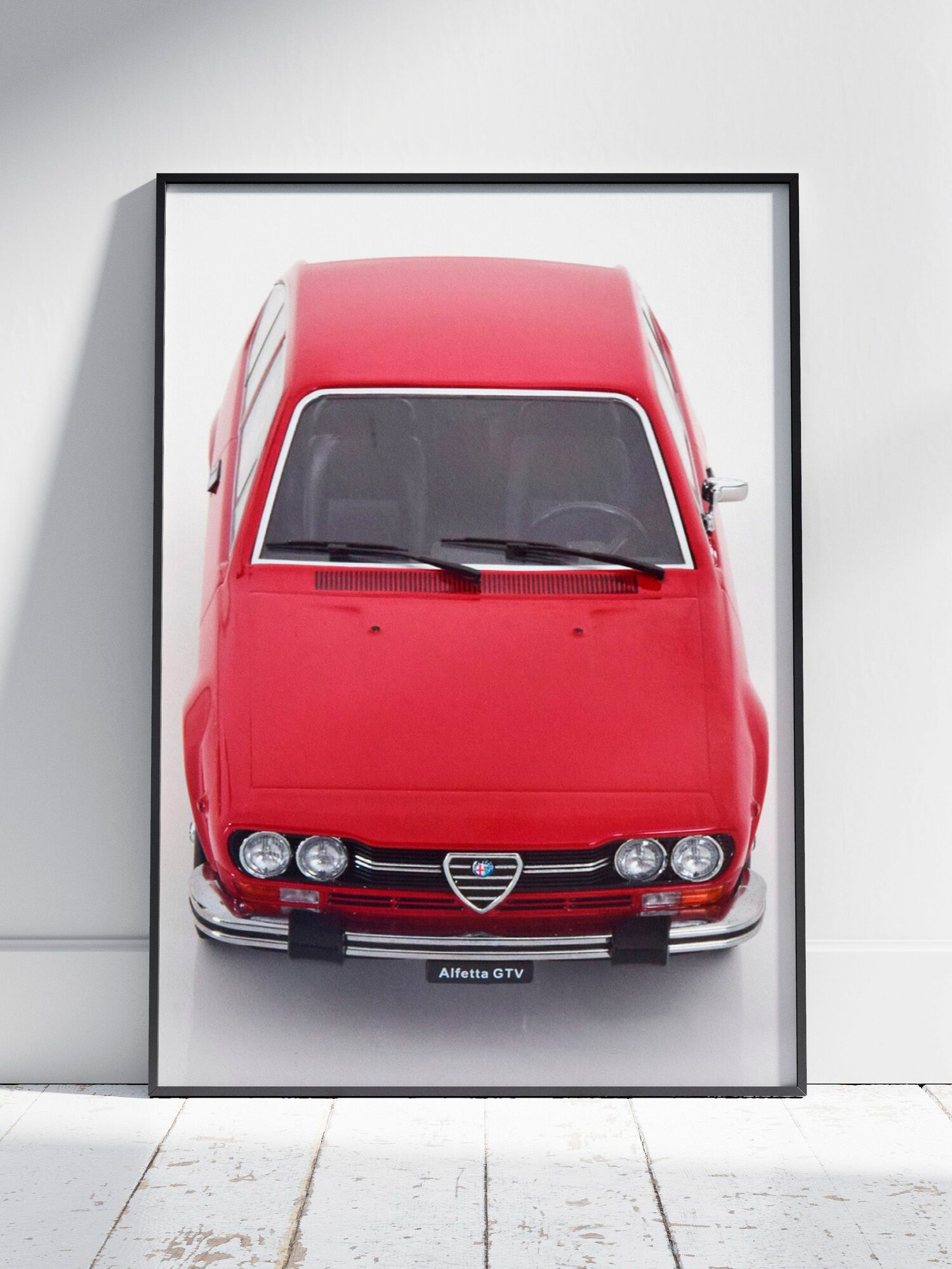 Плакат на стену для интерьера Легенды Авто (Альфа Ромео Альфетта GTV - Alfa Romeo Alfetta GTV 2) - Постер по машине формата A3 (30x42 см)