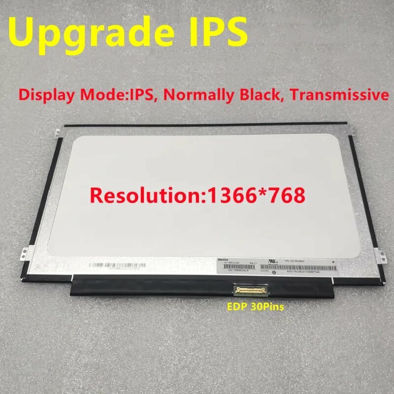 ЖК-экран для ноутбука 11.6" 1366*768 IPS, Upgrade IPs, EDP 30Pins