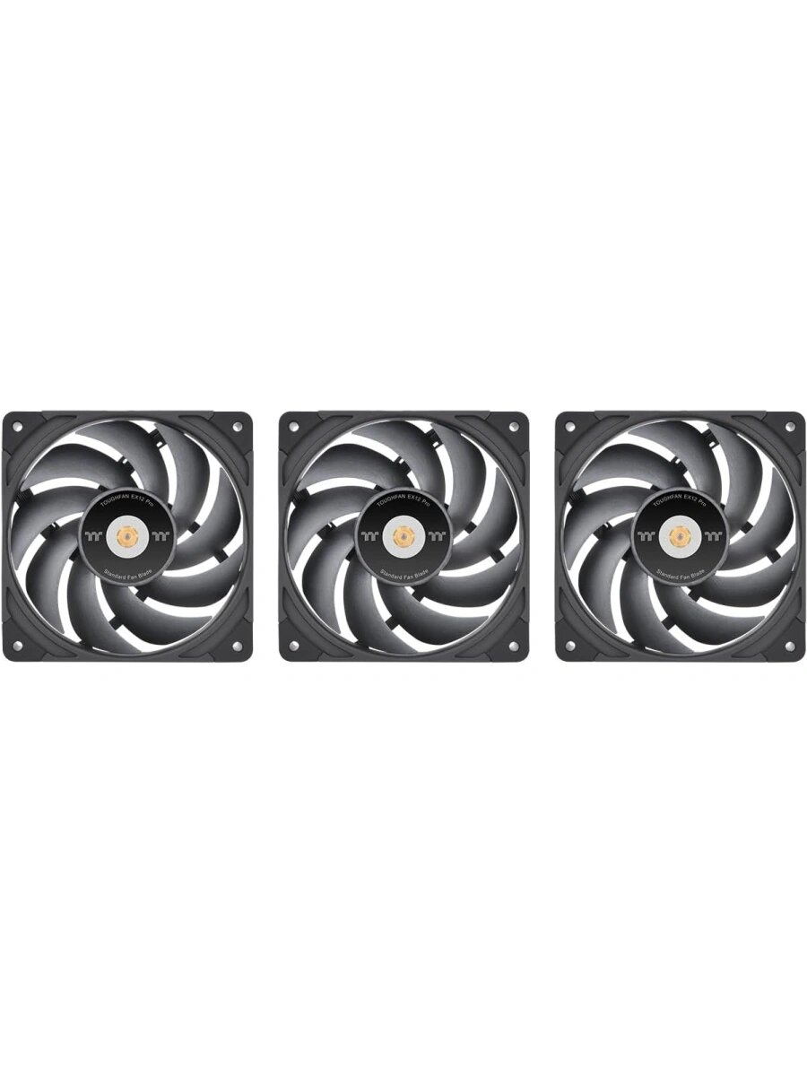 Вентилятор Thermaltake Toughfan EX14 Pro Reverse 140х140x25 черный 4-pin (упак:3шт) (CL-F172-PL14BL