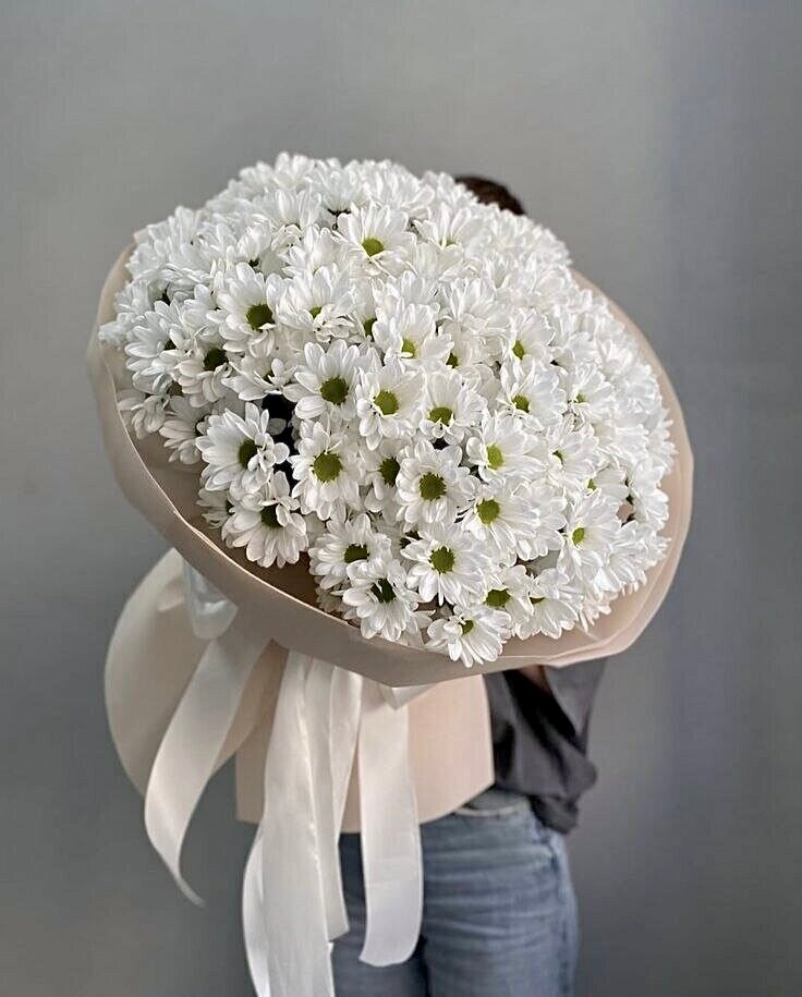 Большой букет, кустовая хризантема «Бакарди», букет хризантем с доставкой, 19 шт