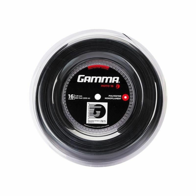 Струны для теннисной ракетки 1,29 мм 200 м Gamma Moto (Гамма Мото)16, черный