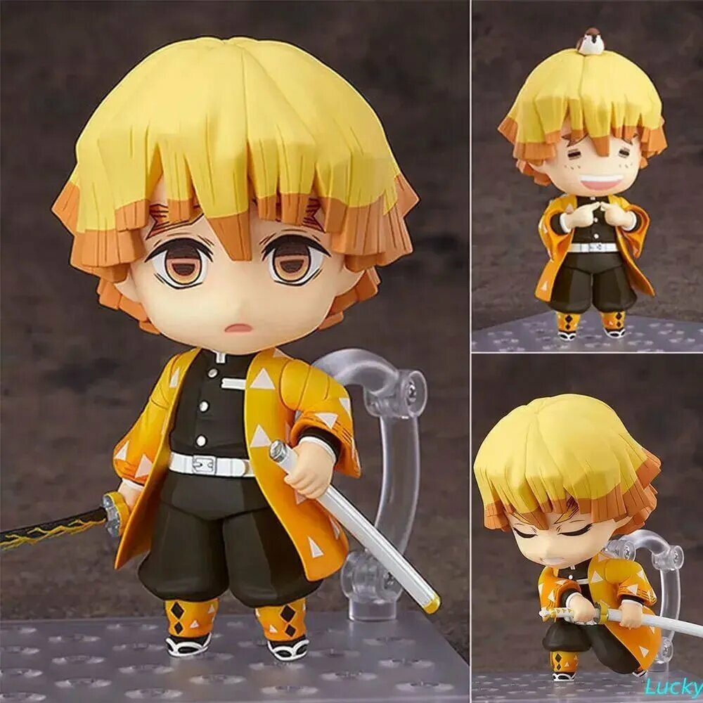 Фигурка Клинок рассекающий демонов Зеницу Агацума / Demon Slayer Zenitsu Agatsuma Нендороид (10см) 1334
