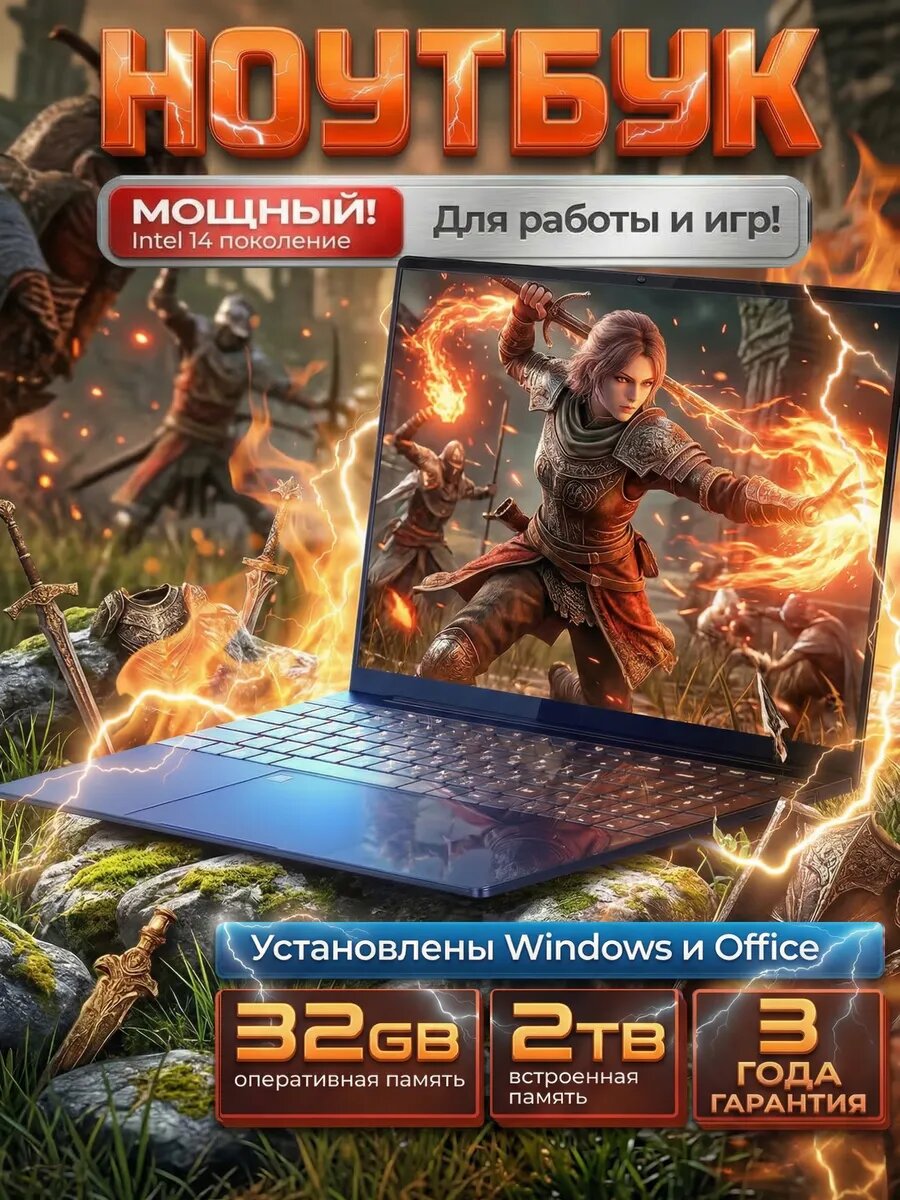 Ноутбук HiGH TECH R475 Intel H-Series RAM 32GB / SSD 2048GB