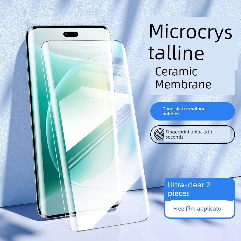 Экранная пленка для Honor V40 из матовой керамики ультра-прозрачная, 2 шт, полное покрытие, без пузырьков