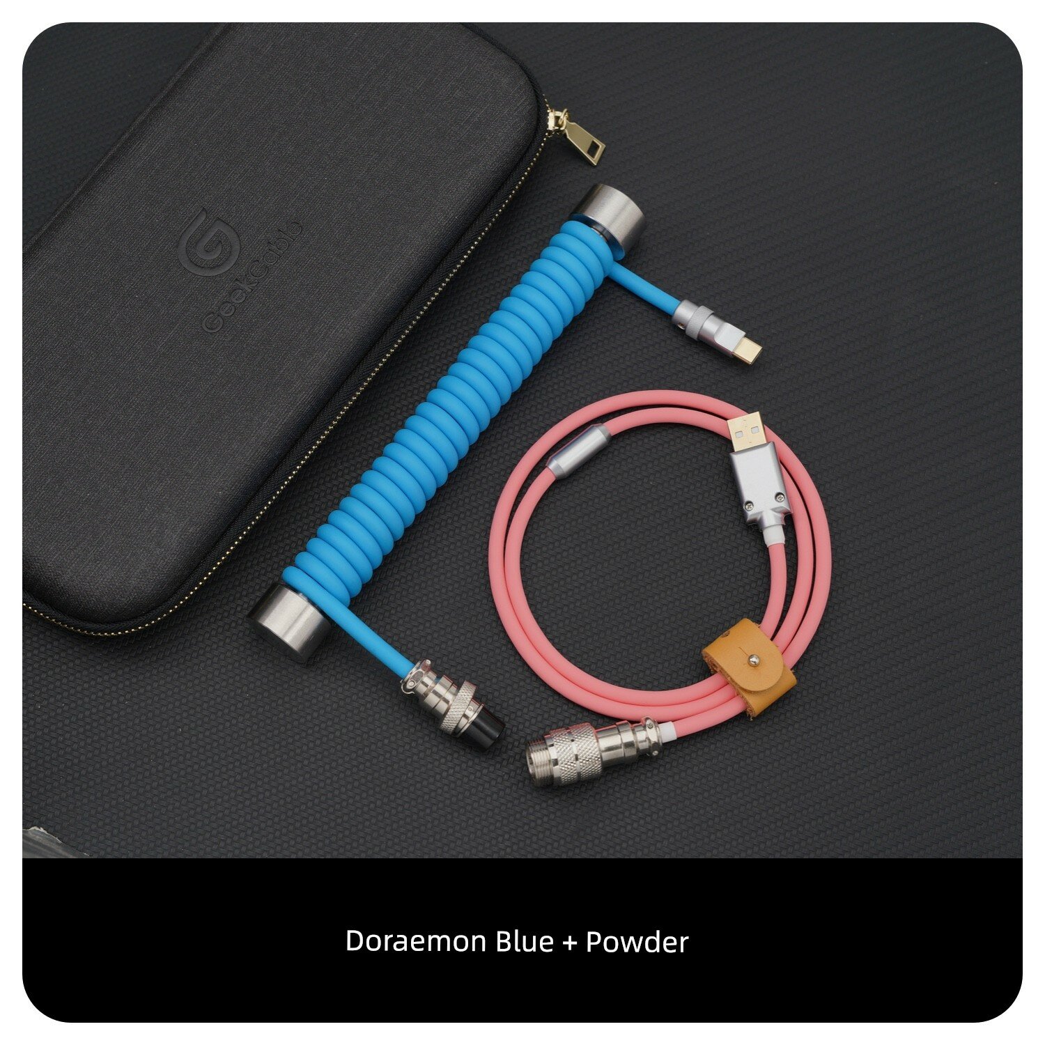 USB-A к Type-C Резиновый кабель для клавиатур, длина 95 см, шоколадный цвет