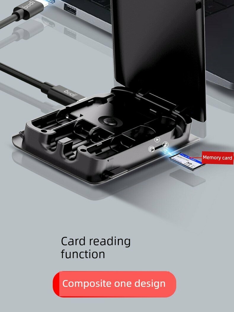 Huawei 2.0 OTG USB кабель с беспроводной зарядкой, черный, длина 18 см для флешки