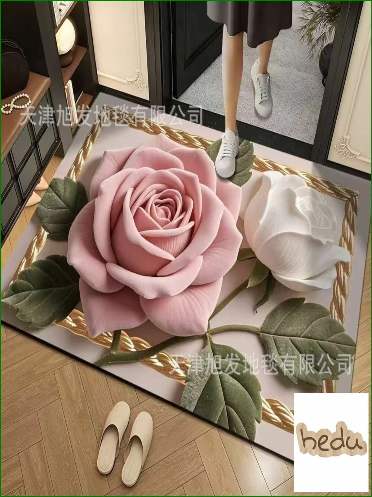 Современный ковер 50x80 см, мягкий и прочный, для дома и дачи — фото 1