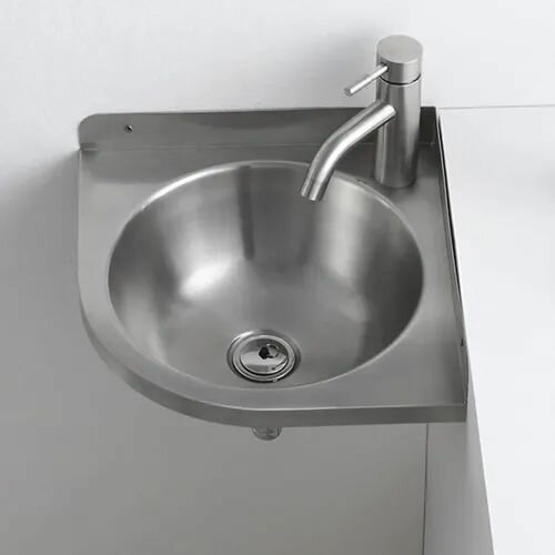 Угловой треугольный умывальник на балконе-HanMin