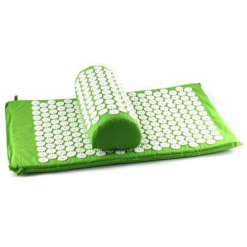 Акупунктурный набор аппликаторов Кузнецова валик+коврик, светло-зеленый, FitStudio