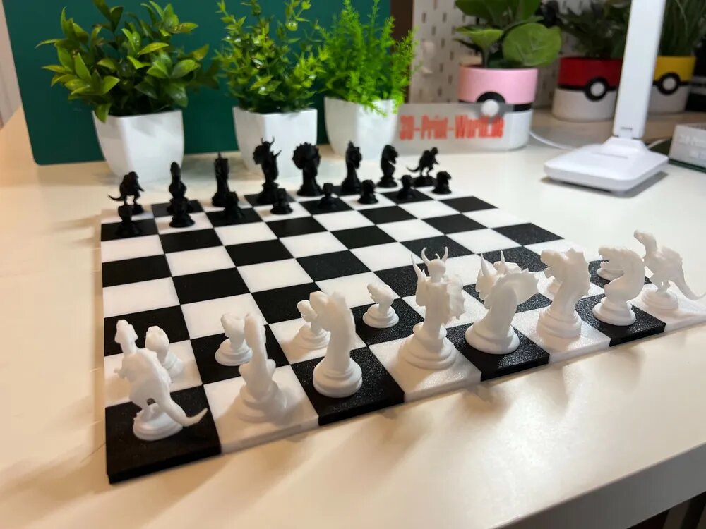 Динозавры шахматный набор с доской настольная развивающая игра для детей и всей семьи