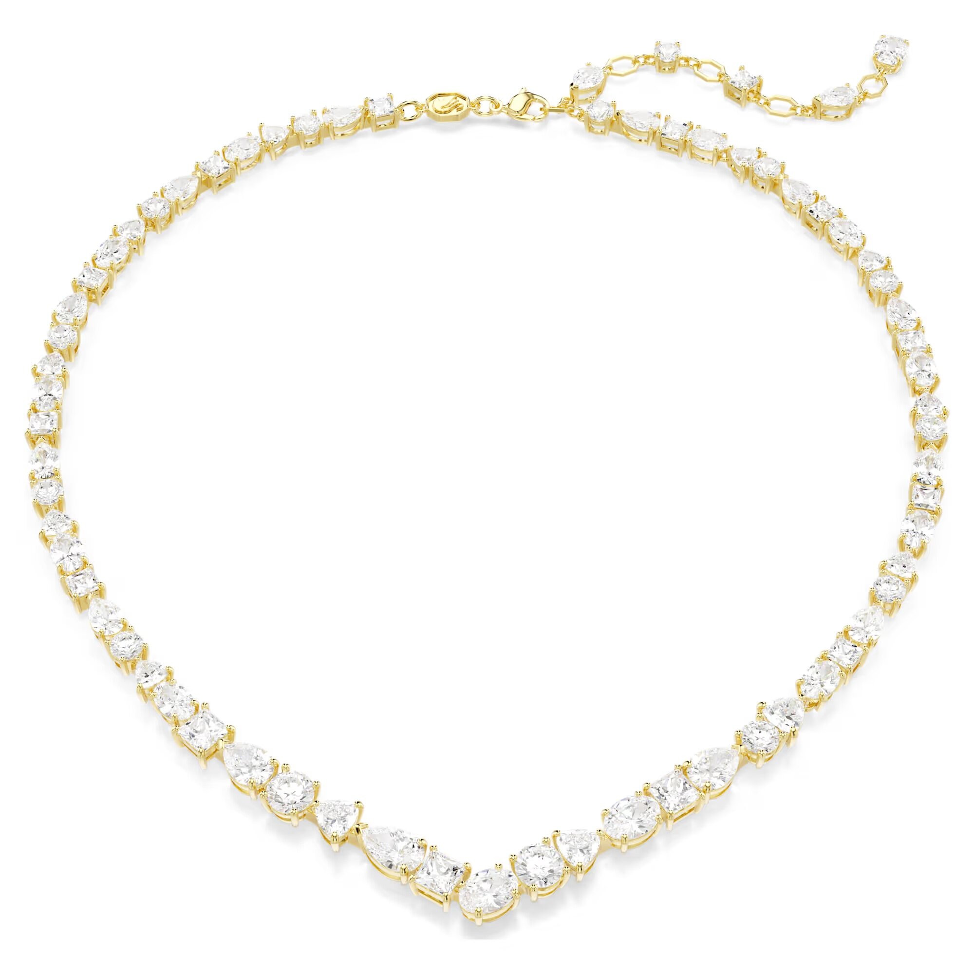 Колье SWAROVSKI, кристаллы Swarovski, длина 45 см, желтый, белый