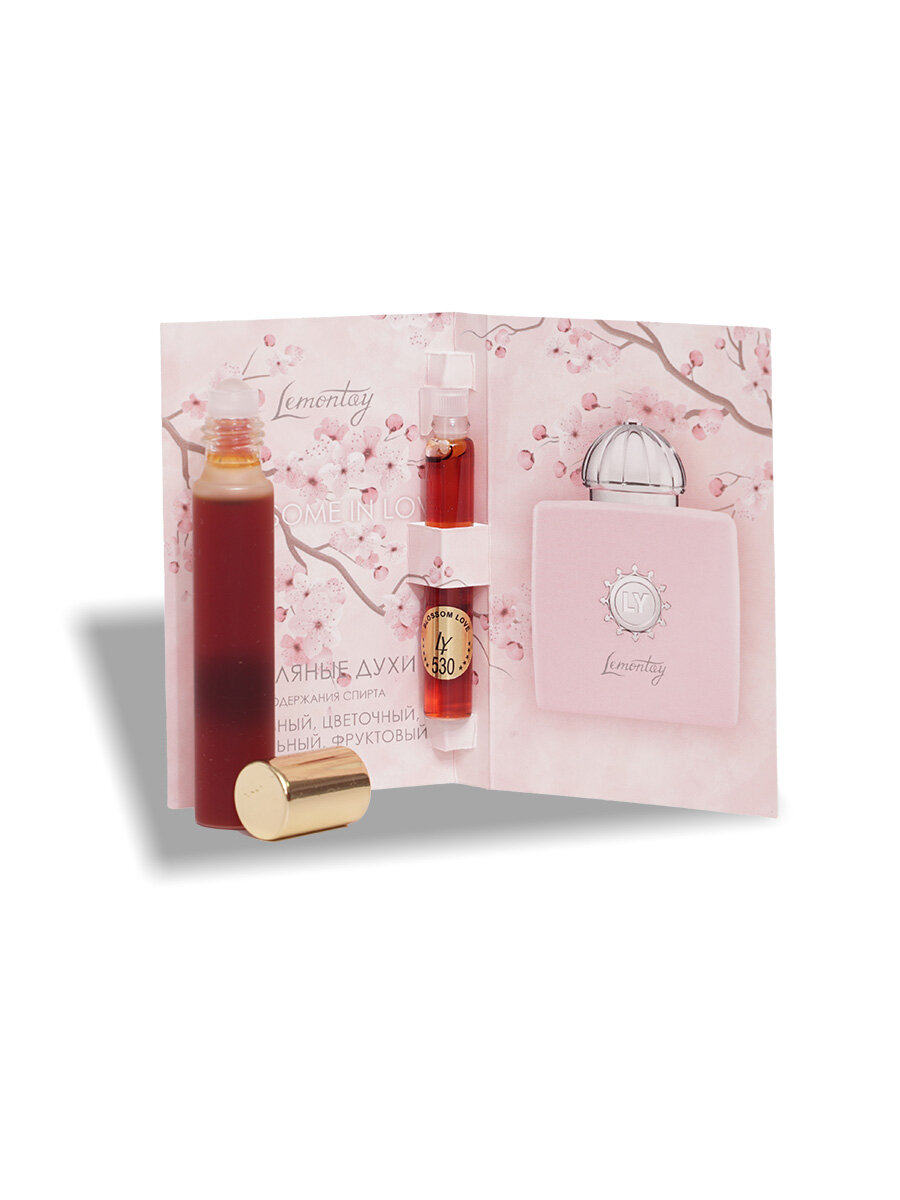 Lemontay №530, духи женские blossom love, флакон 10 мл + подарок масляные духи 3 мл