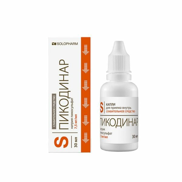 Пикодинар капли для внутр. прим. 7,5 мг/мл фл. 30мл
