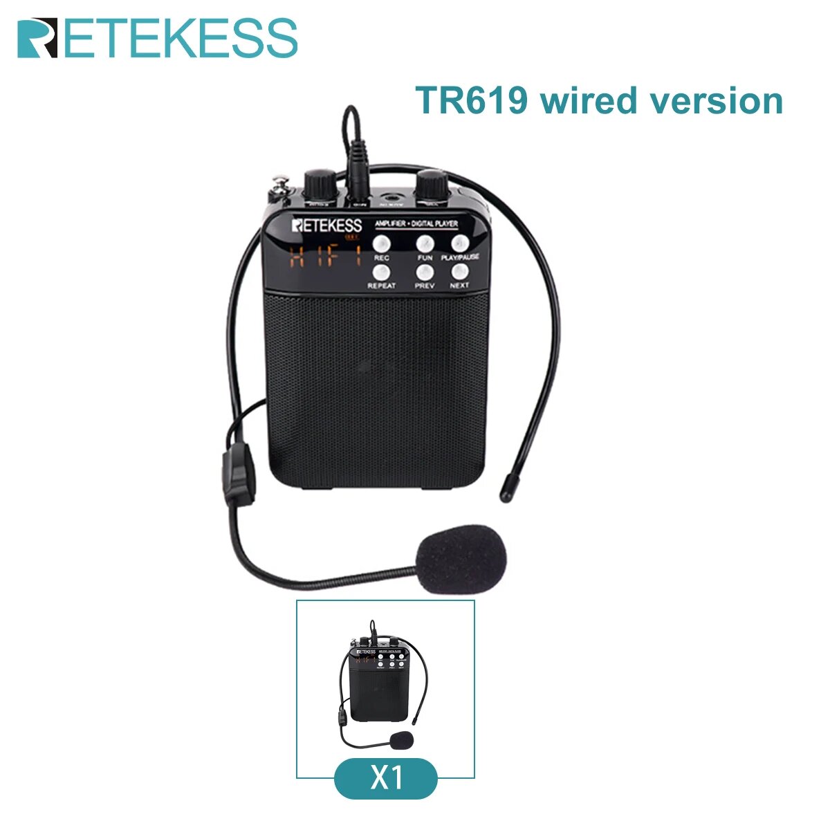 RETEKESS PR16R Портативный мегафон 12 Вт