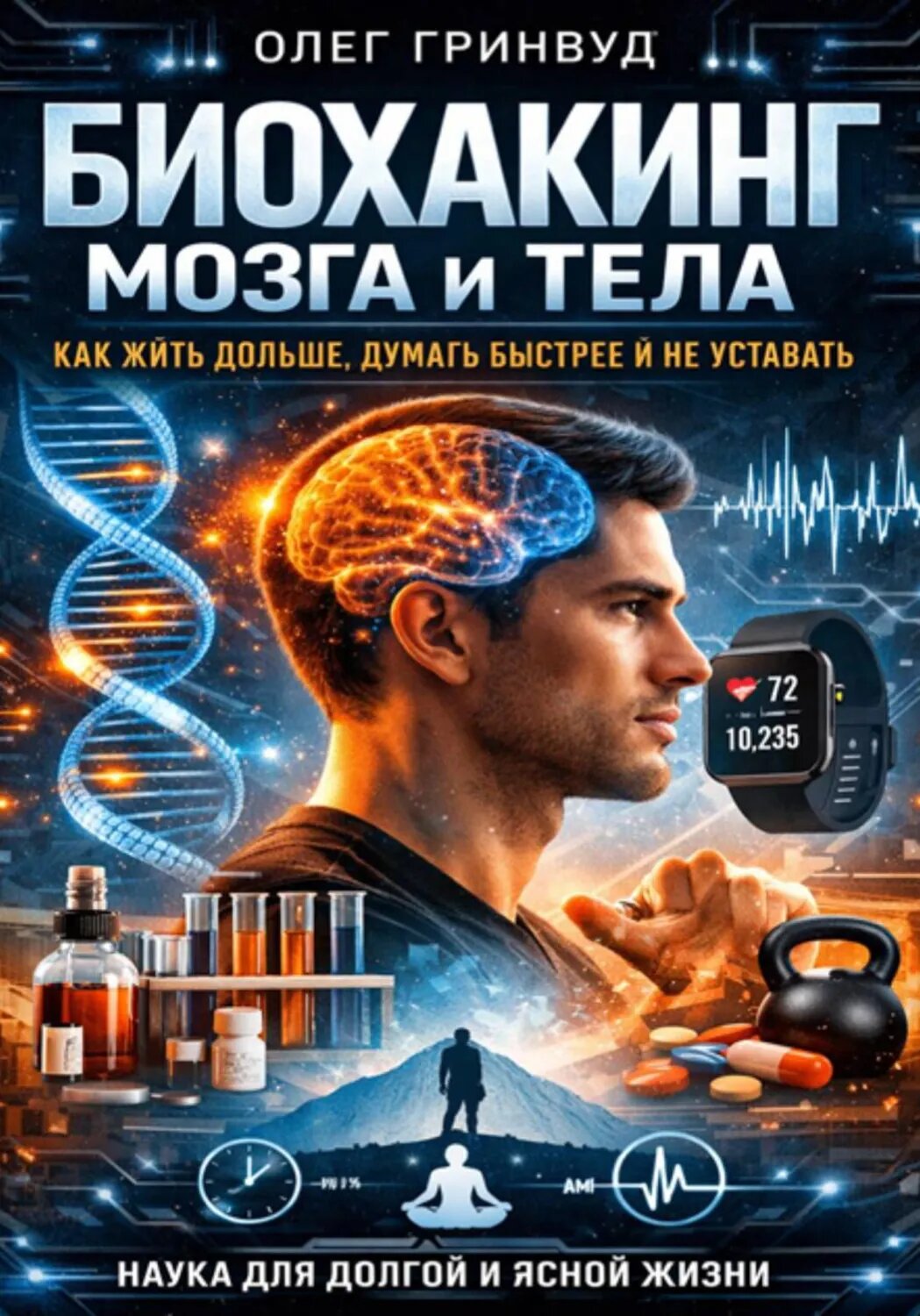 Биохакинг мозга и тела: как жить дольше, думать быстрее и не уставать [Цифровая книга]