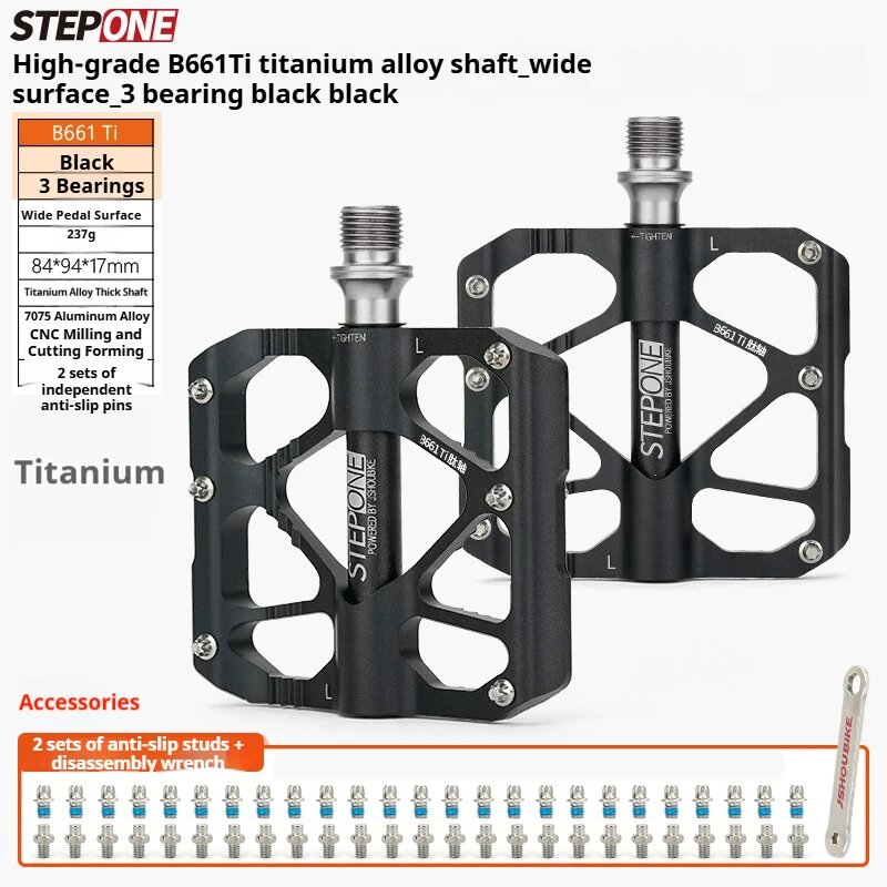 STEPONE B661Ti педали для велосипеда, черный