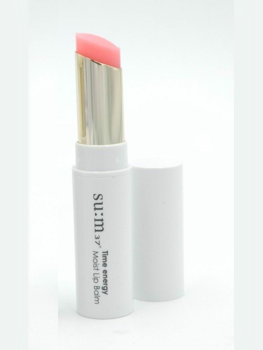Бальзам для губ увлажняющий с оттенком Pink 3g SU: M37 Time Energy Moist Lip Balm
