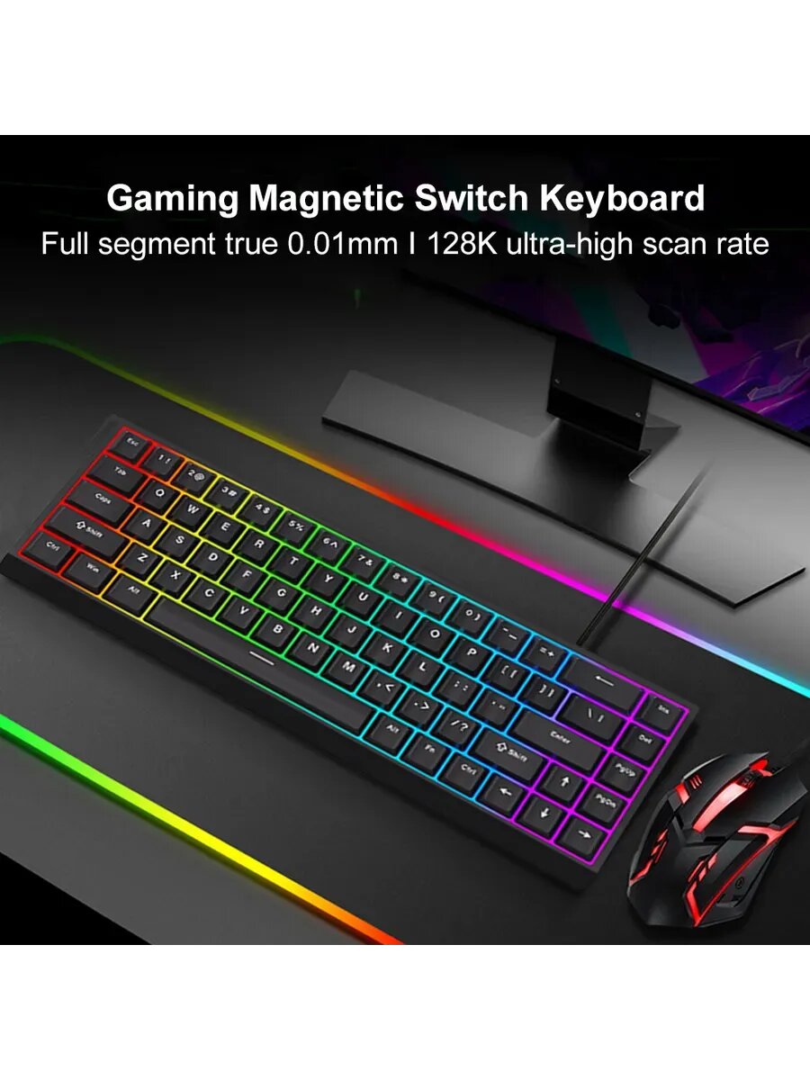 Клавиатура ACE68, магнитные переключатели, RGB-подсветка, 68 клавиш