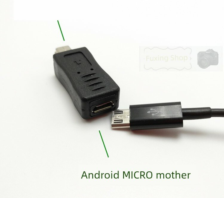 Черный адаптер Micro USB женский к MINI мужской для передачи данных и зарядки