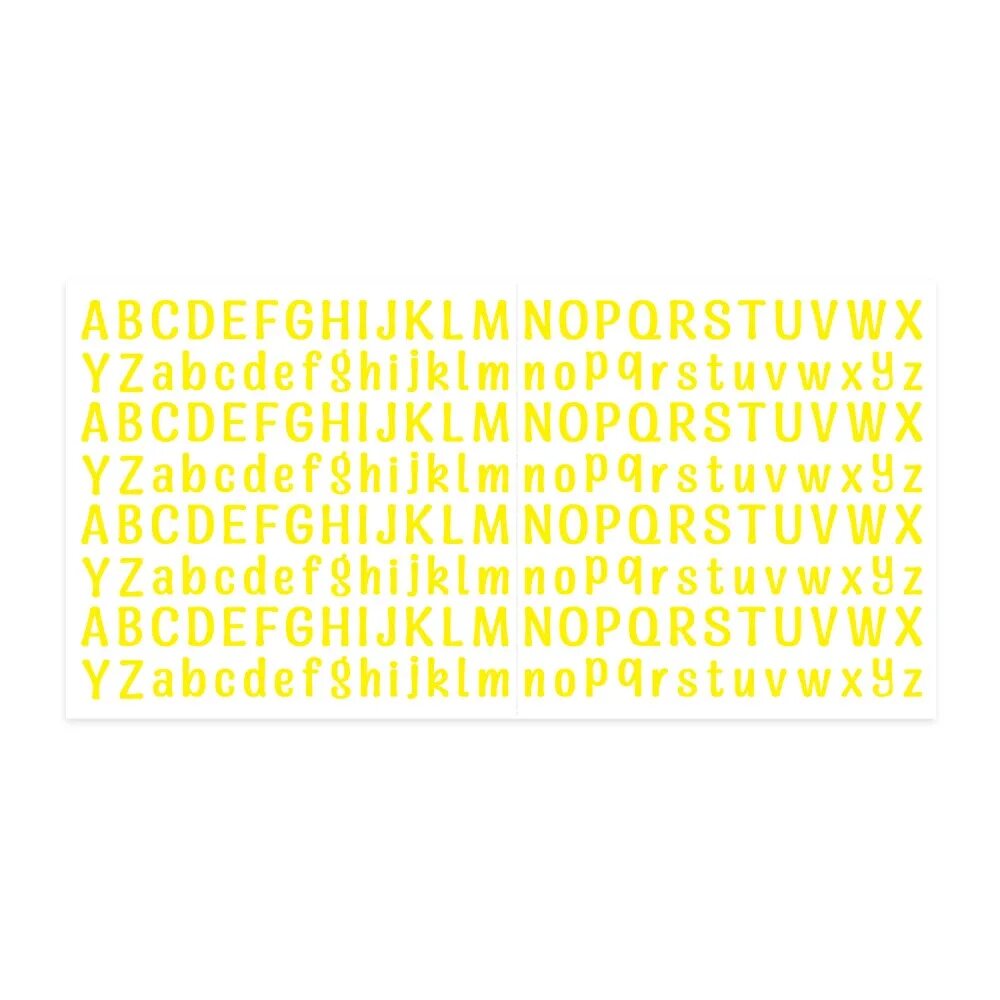 Водостойкие наклейки-планировщики 26 букв Yellow