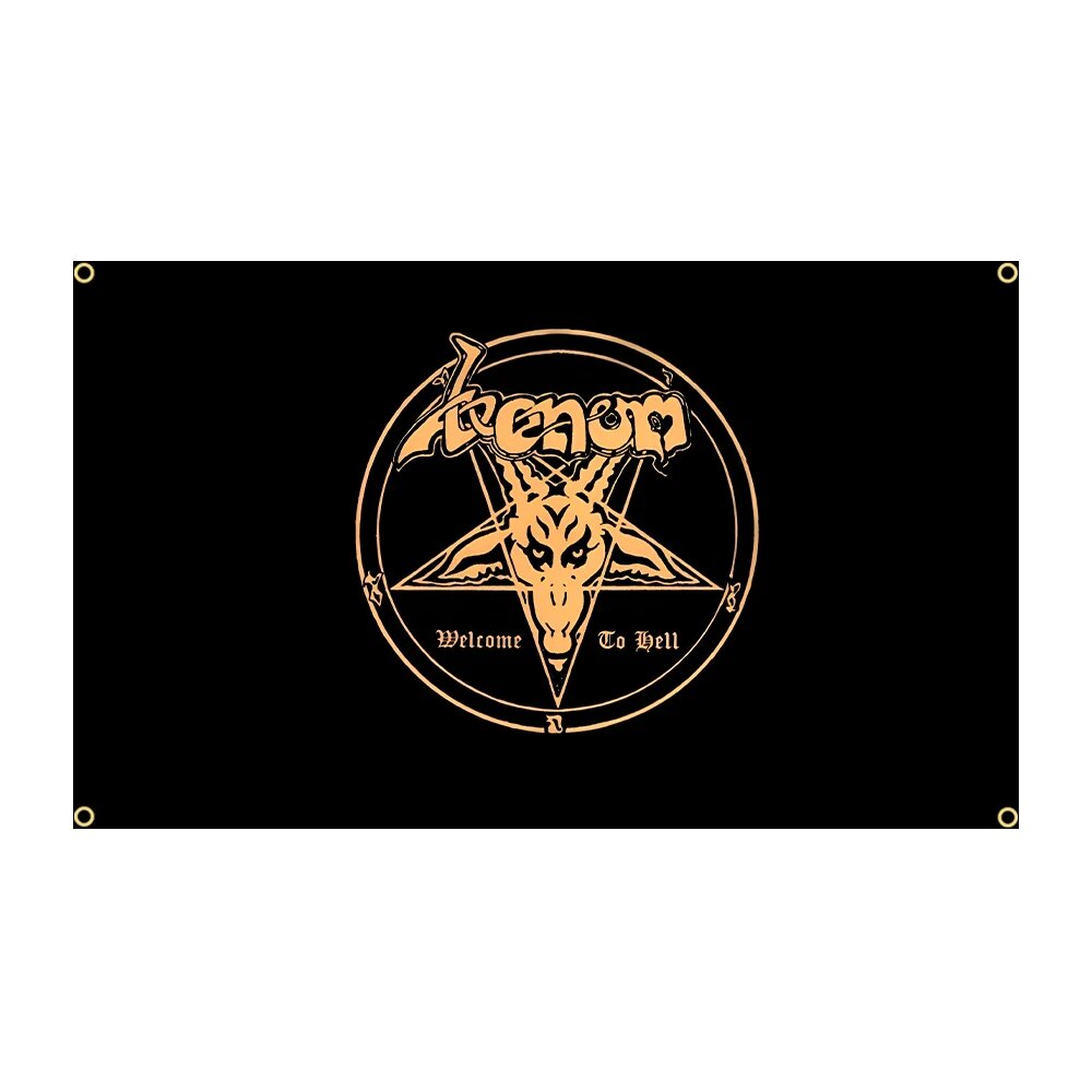 Черный флаг Venoms "Welcome to Hell" 90x150 см