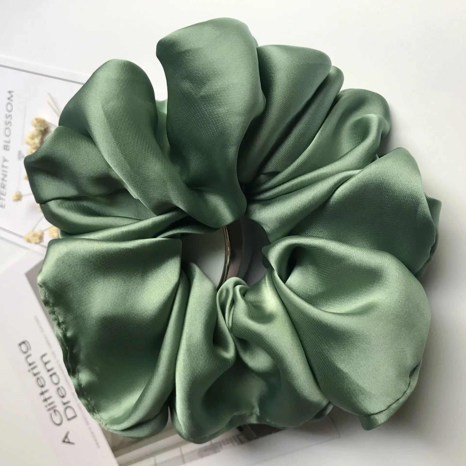 JIUXIA шелковые резинки для волос Light green