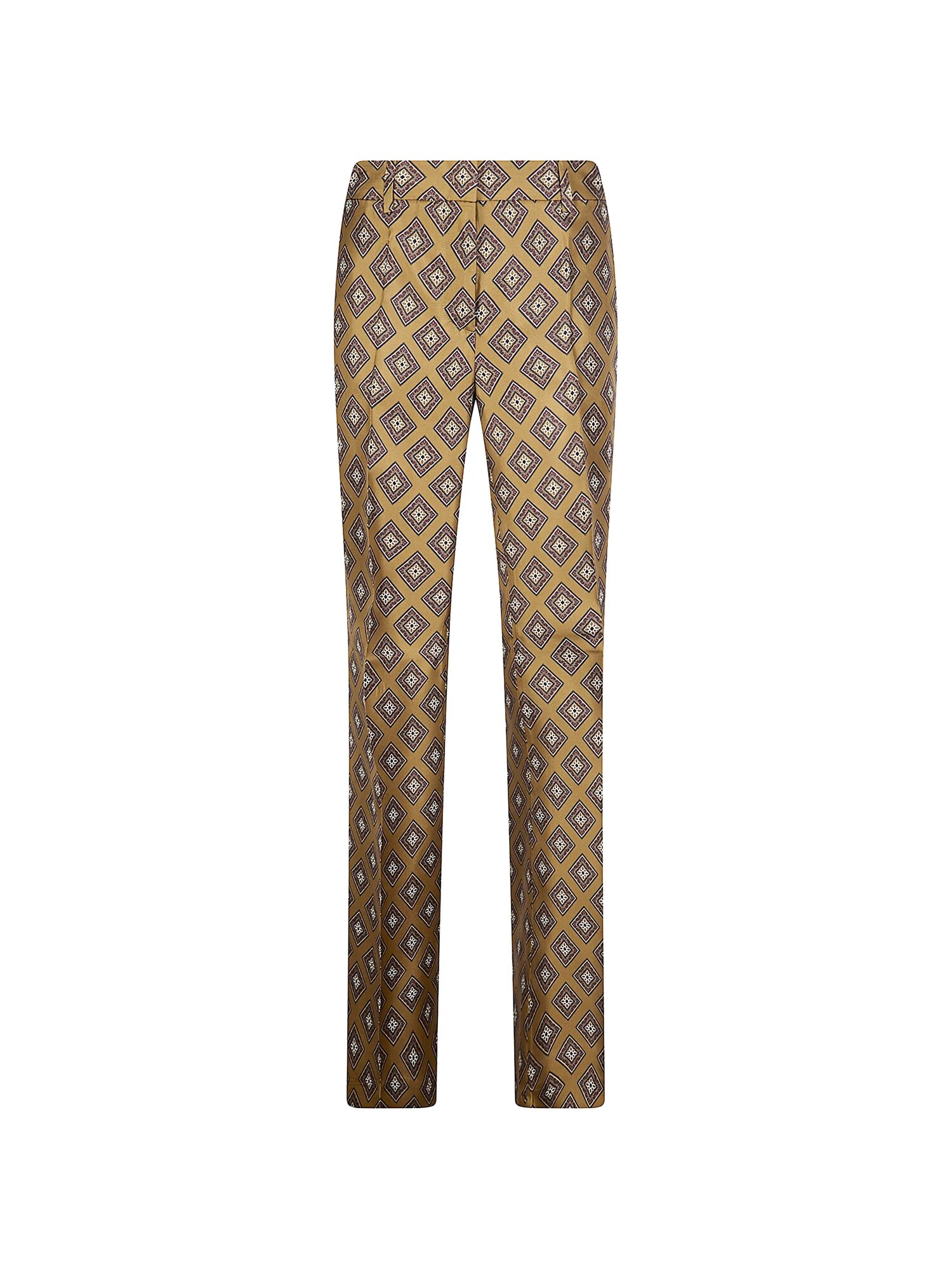 Брюки Geometric-print straight-leg trousers
