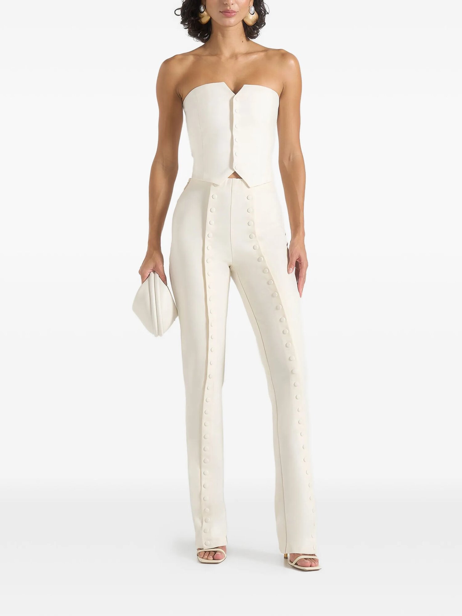 Брюки Therese button-detail trousers