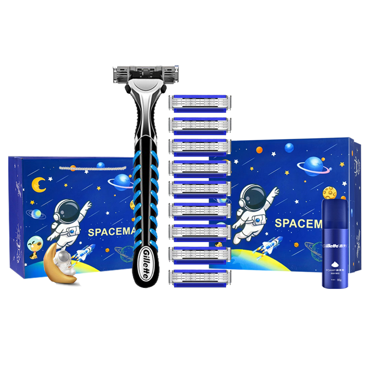 Бритвенный станок мужской Gillette Spaceman серия 3-лопастной для тела, Wei Feng 3 Blade Head+Astronaut Box Limited Edition
