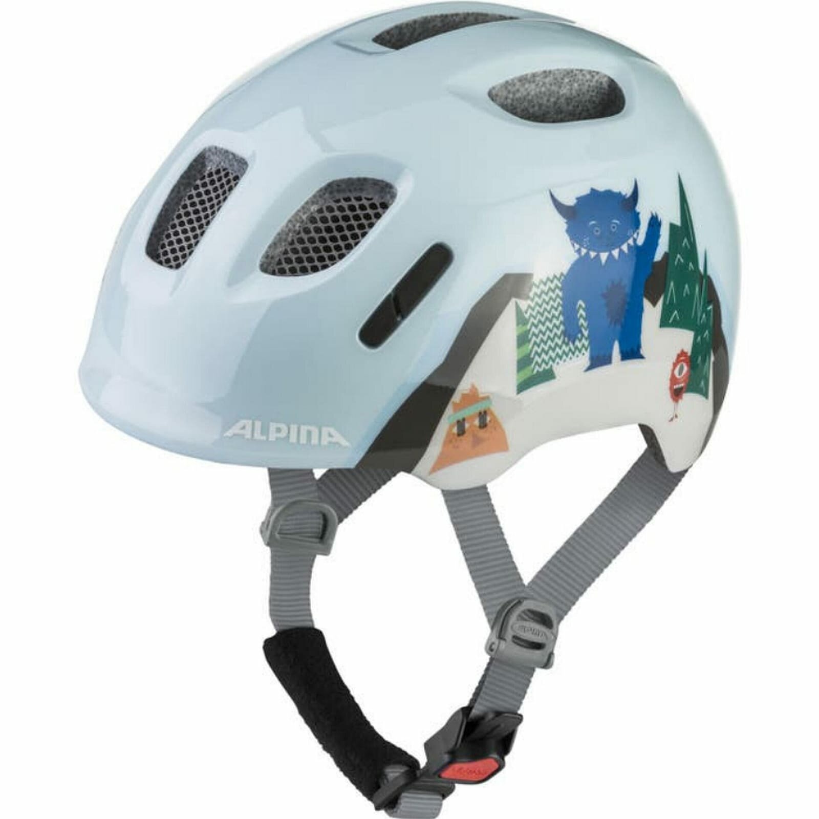 DECATHLON детский шлем DECATHLON Ximo 2, серый, 47-51 см, mountain monster gloss