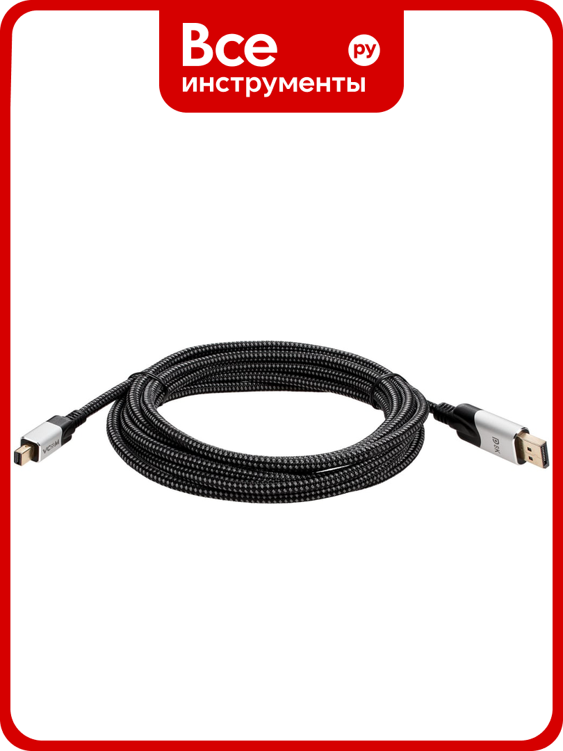 Кабель-переходник VCOM mini displayport m - displayport m 1.4v, 3m, медь CG685-3M