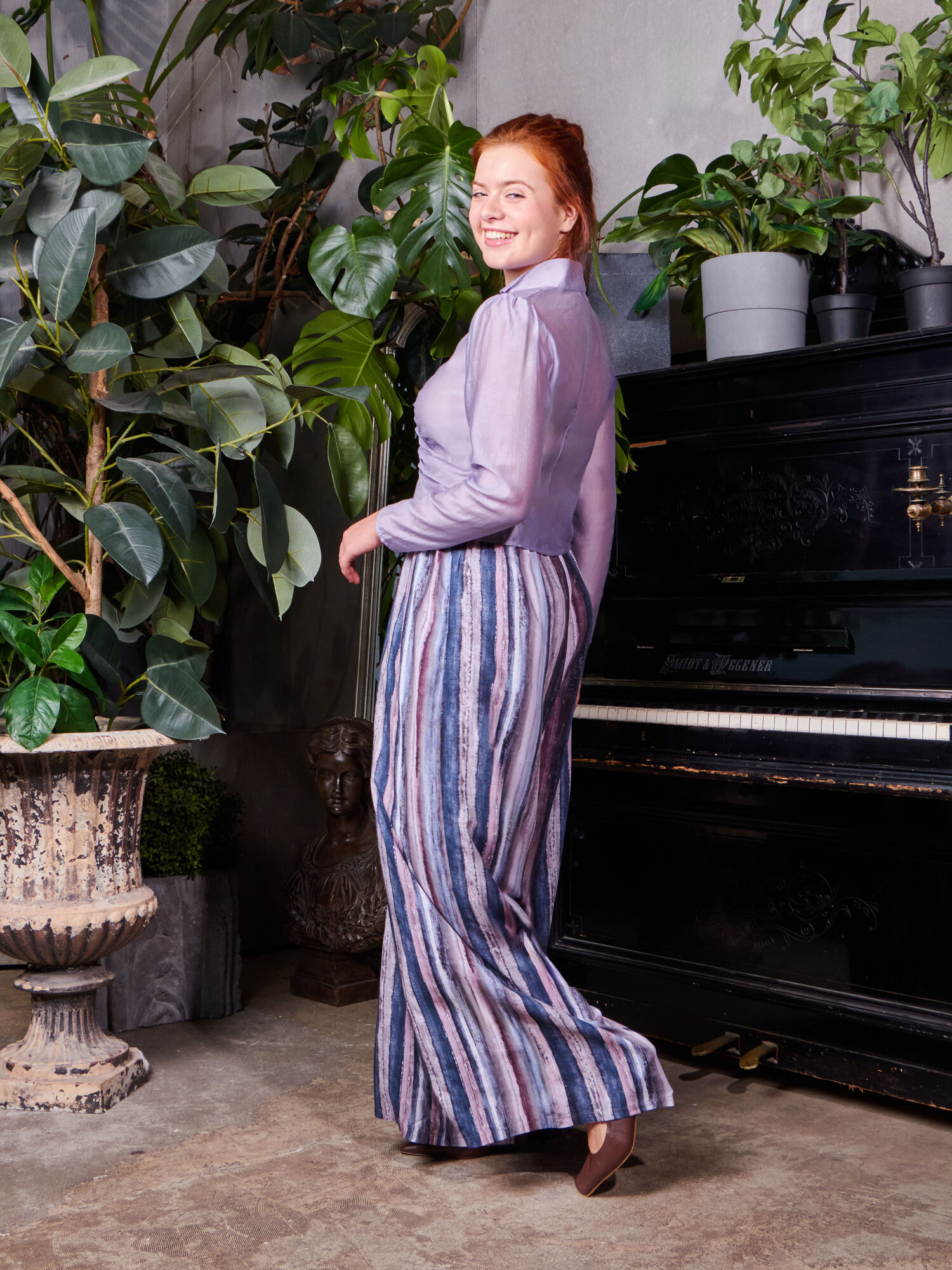 Брюки классические TANYA MAKOSH, размер ONE SIZE, сиреневый (801) — фото 1