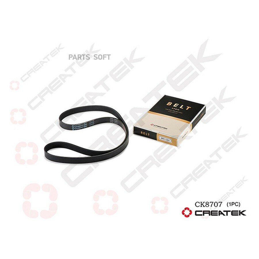 Ремень приводной 6PK1324 от официального дистрибьютора, CREATEK, артикул CK8707