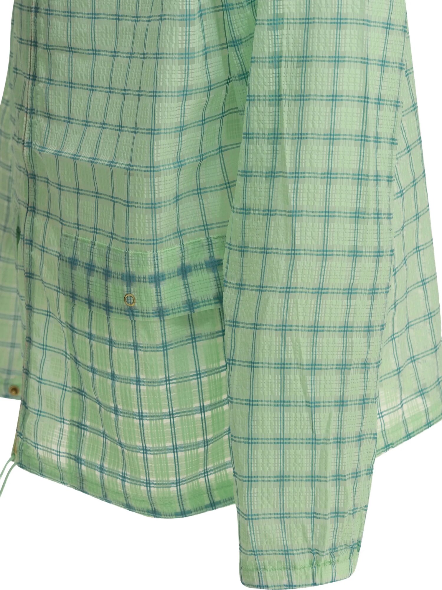 Пальто Beams Plus  Check-pattern hooded coat, размер M, green — фото 1